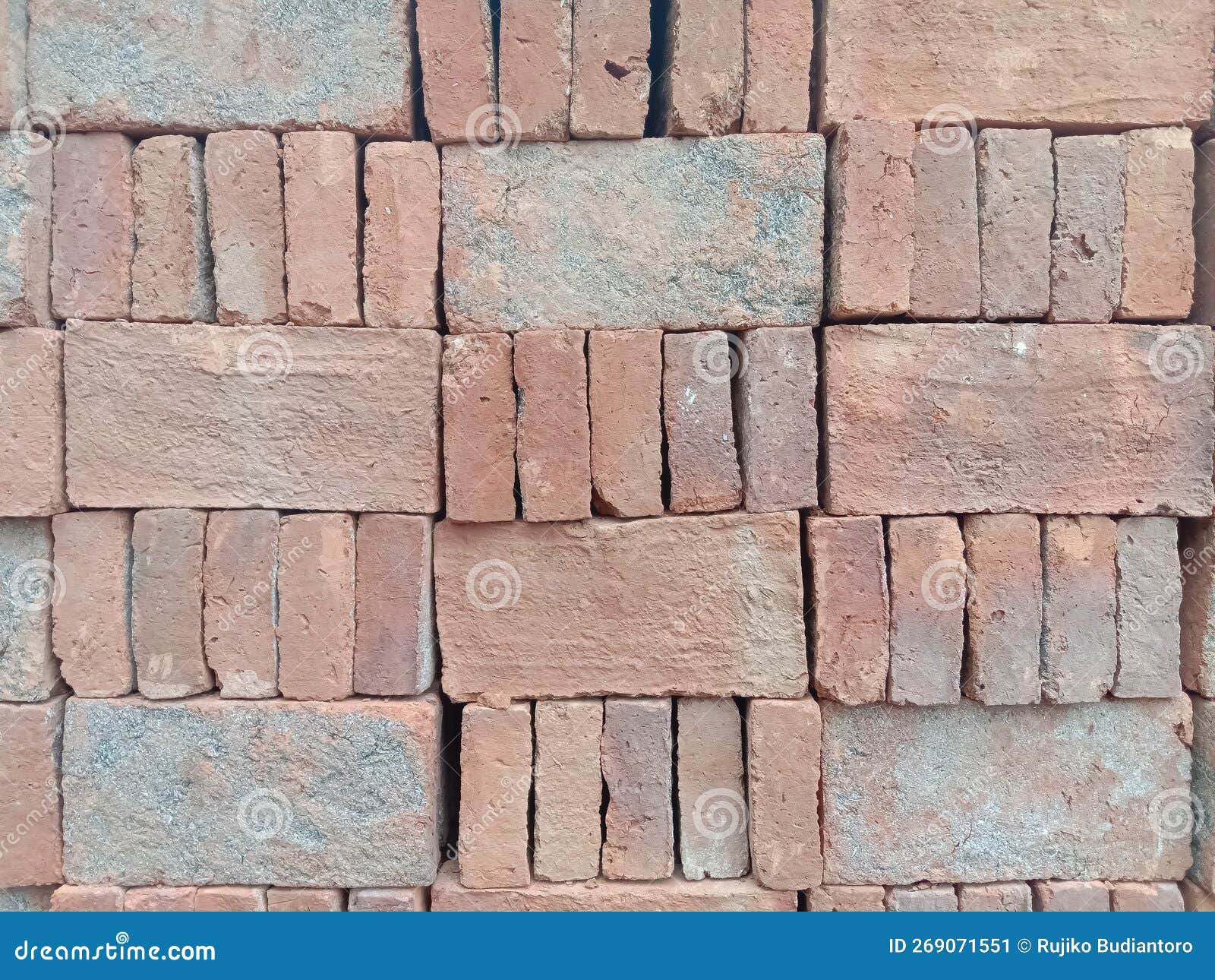 Red Brick from the Ground As a Building Material for Houses Stock Image ...
