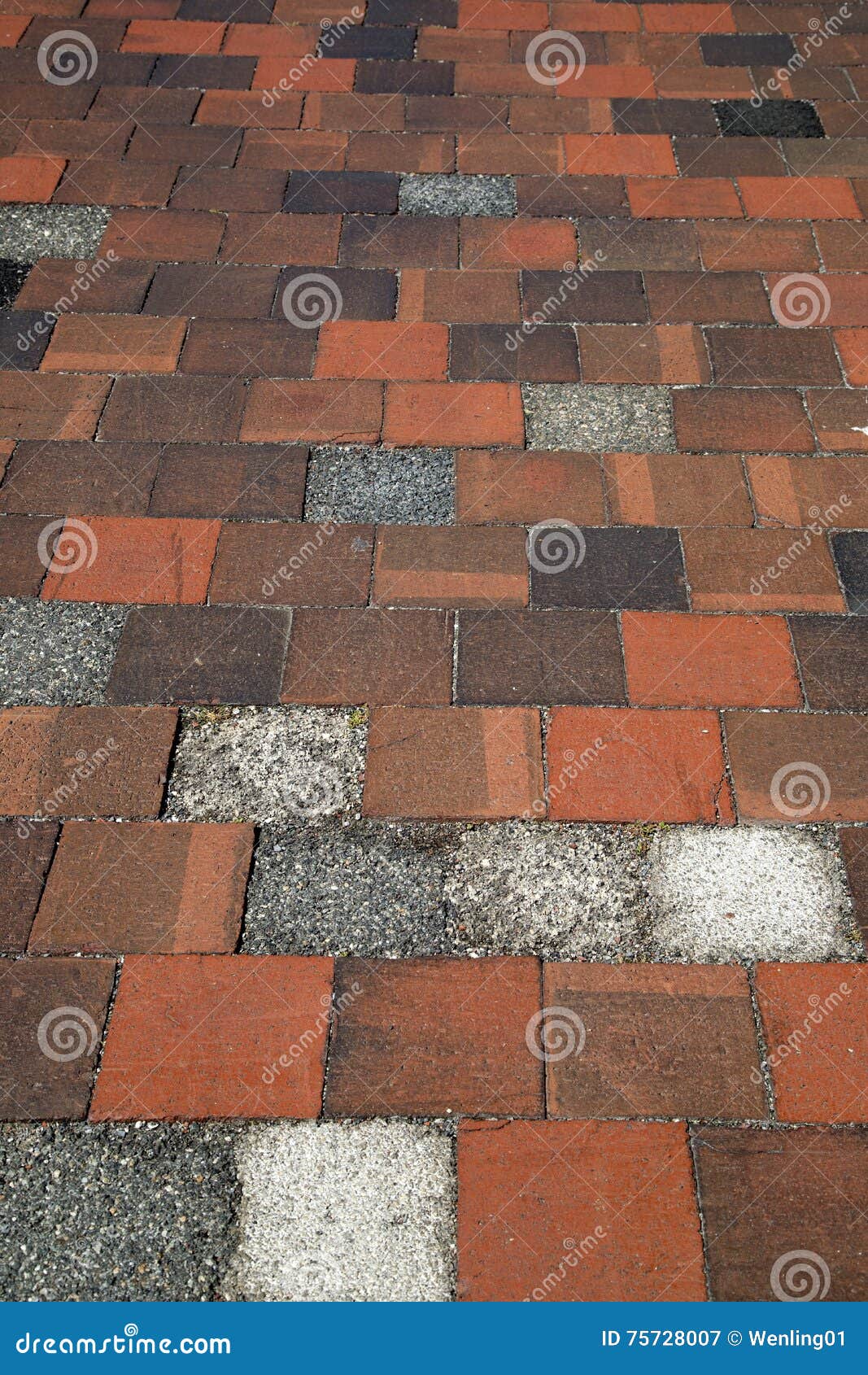 Brick On Ground Contain Some Moss Stock Photography | CartoonDealer.com ...