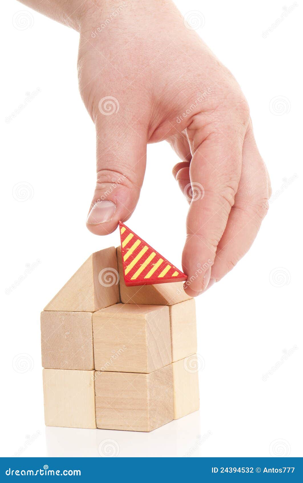 Red Brick In Hand Stock Photography | CartoonDealer.com #24394532