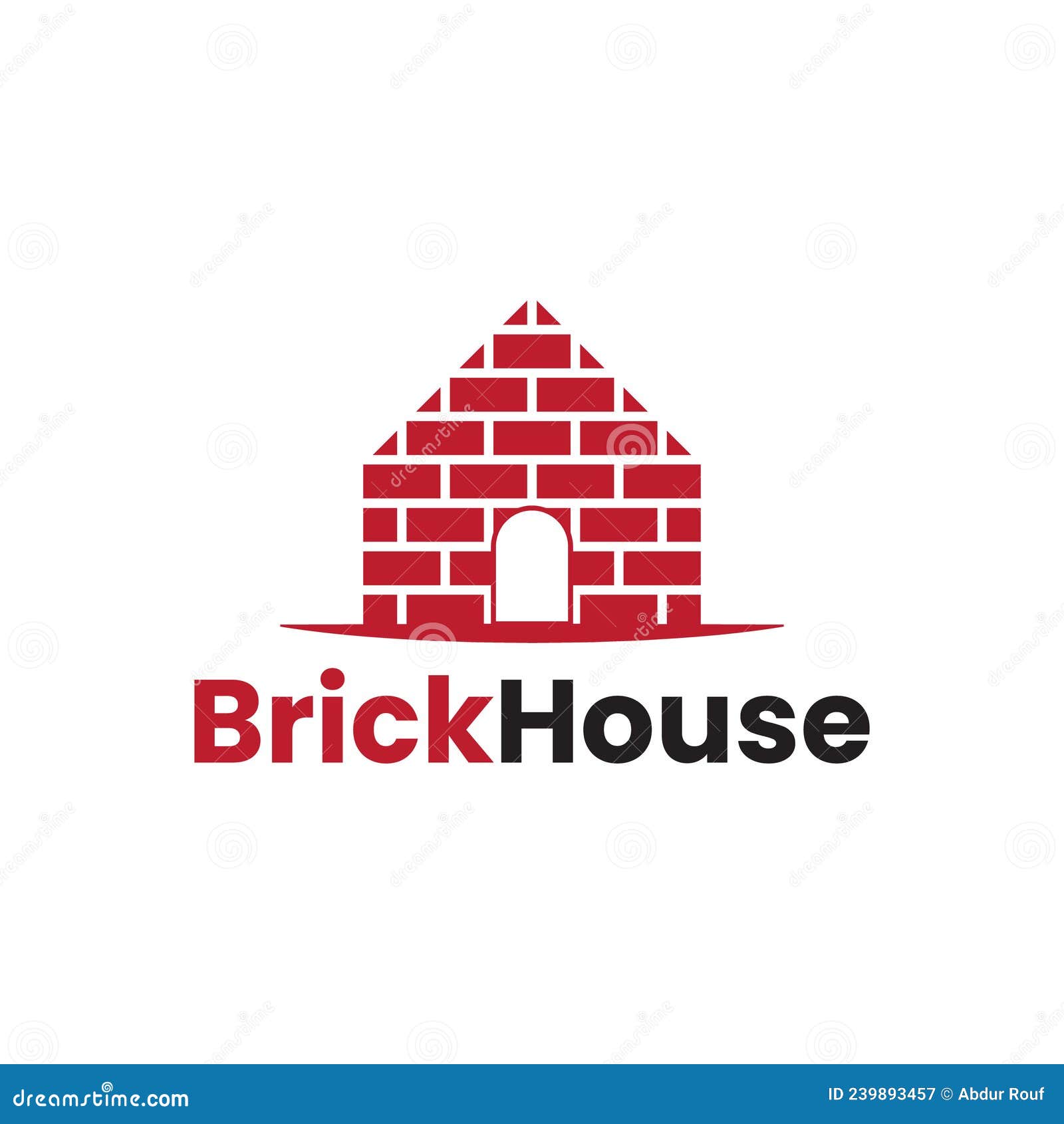 Red Brick House Vector Logo Template Stock Vector - Illustration of ...