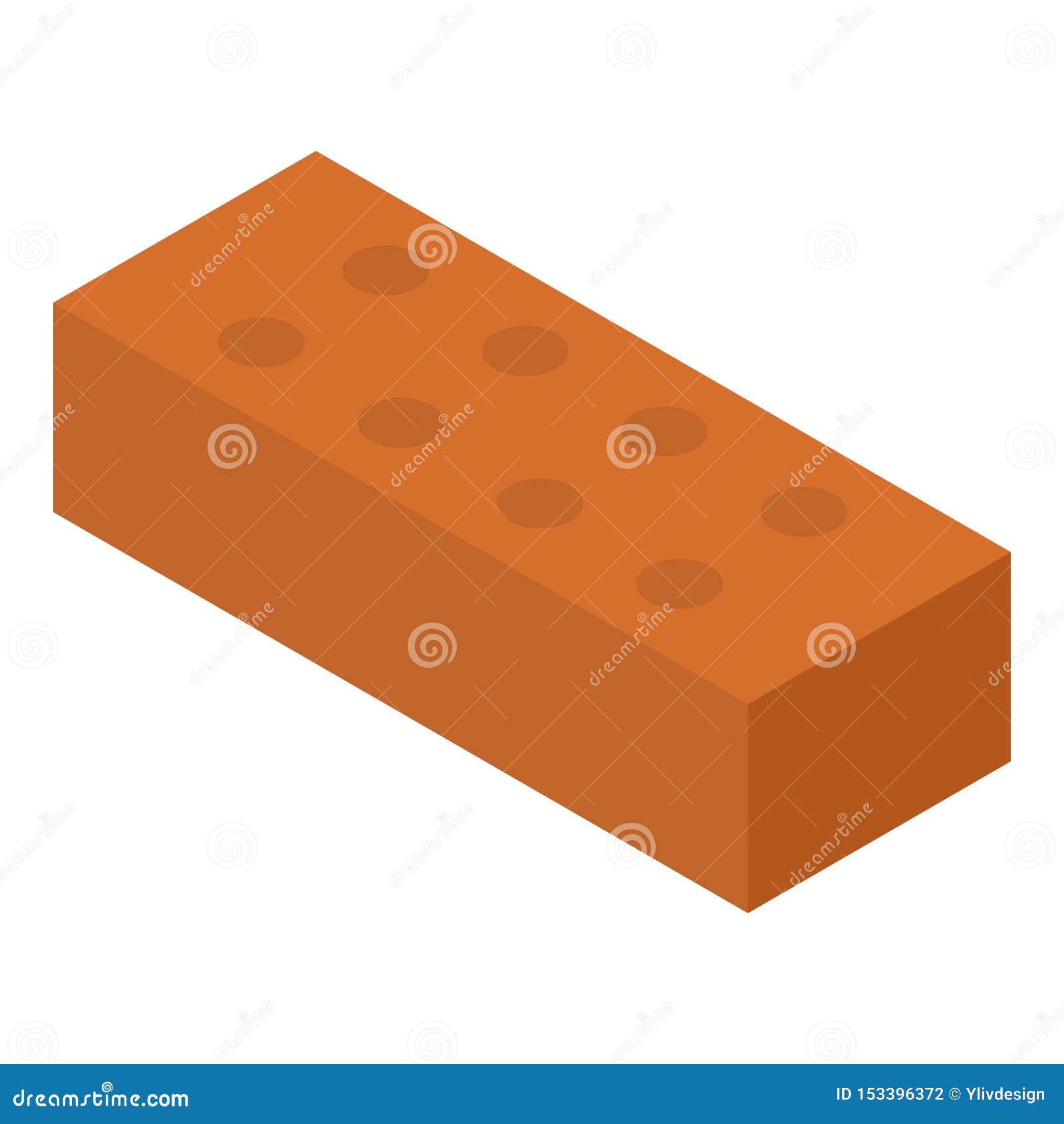 Red Brick Icon, Isometric Style Stock Vector - Illustration of cartoon ...