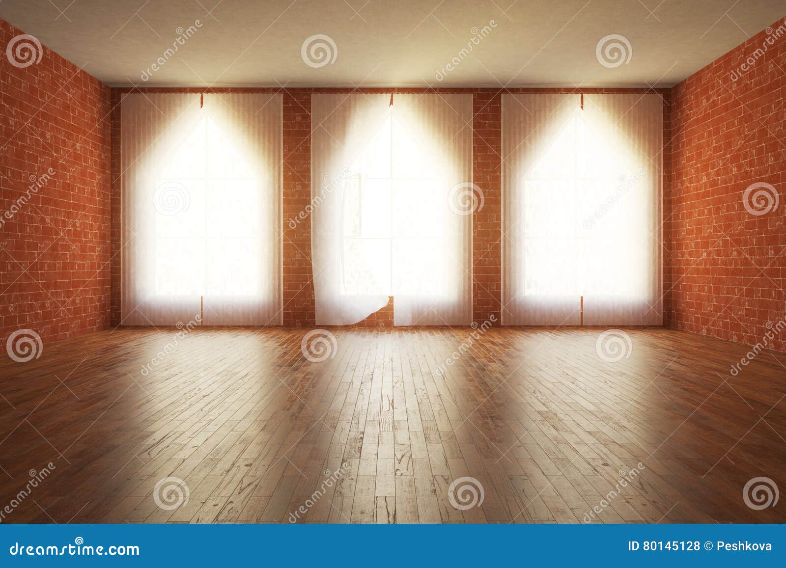 Red brick interior stock illustration. Illustration of minimalism ...