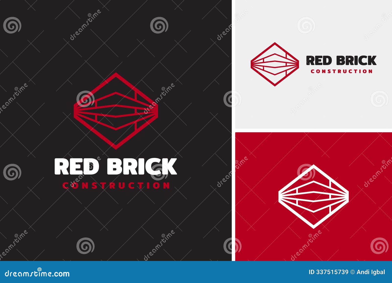 Red Brick Logo Vector, Handyman Logo, Construction Logo Design Stock ...
