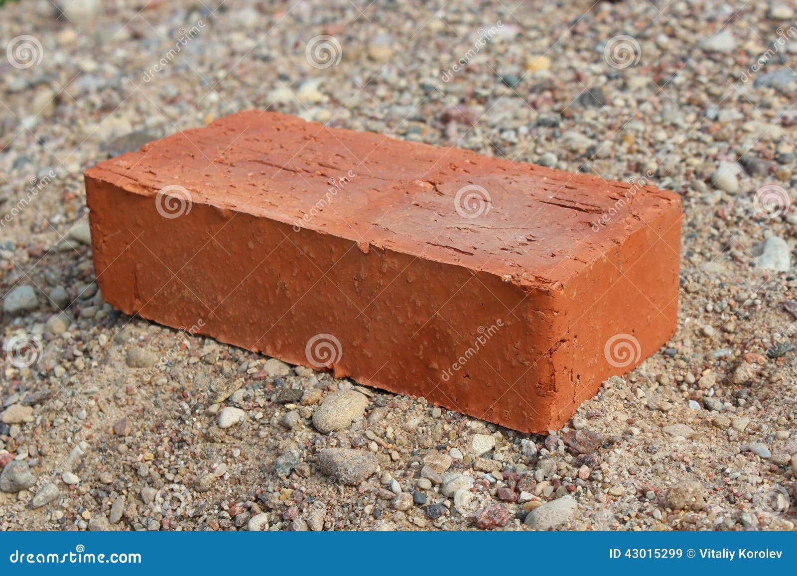 Red Brick Lying on the Sand Stock Image - Image of orange, horizontal ...
