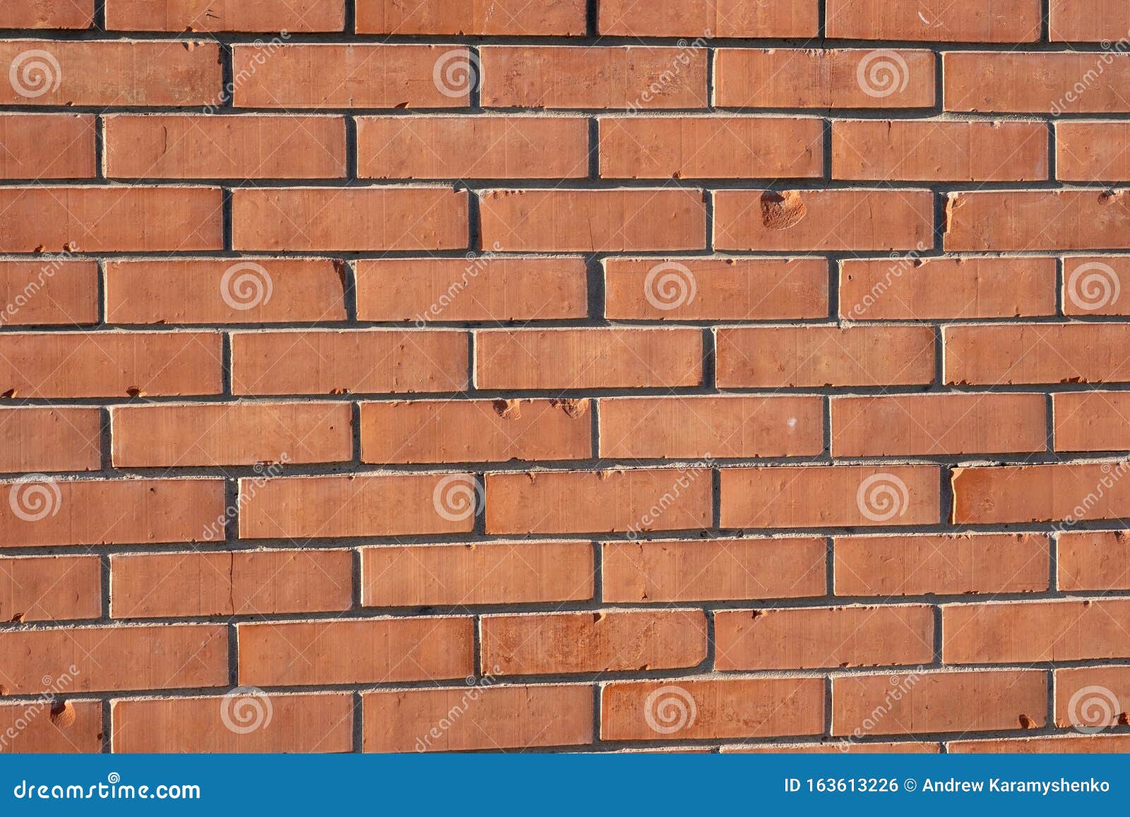 Red Brick Masonry on Cement Mortar Stock Photo - Image of seam, clay ...