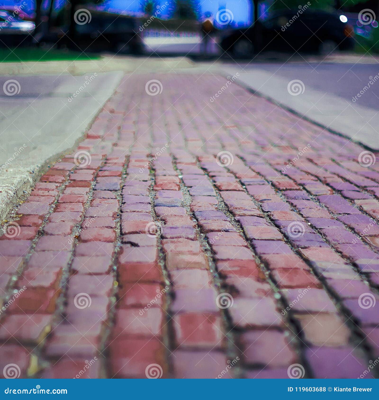 A Brick Ground Walking Pathway Stock Photo - Image of texture, walking ...
