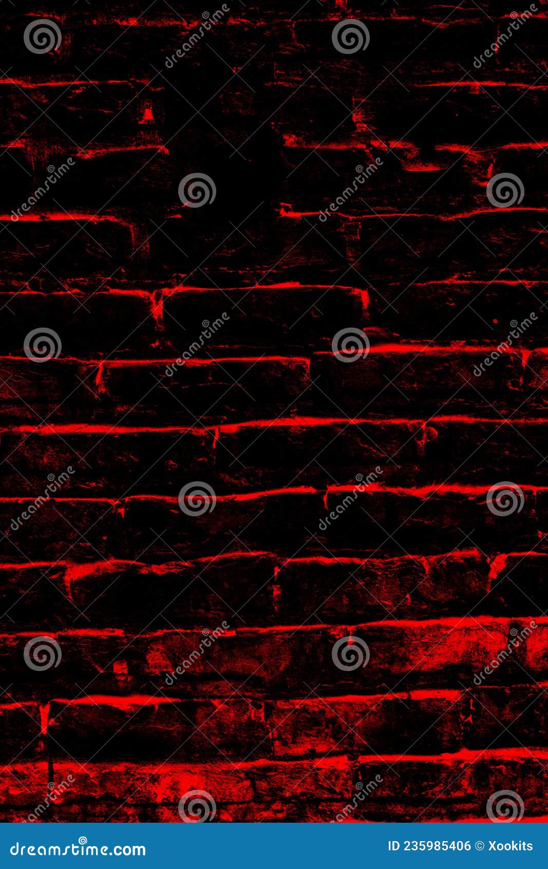 Red Brick Pattern on Dark with Grunge Texture for Background Stock ...