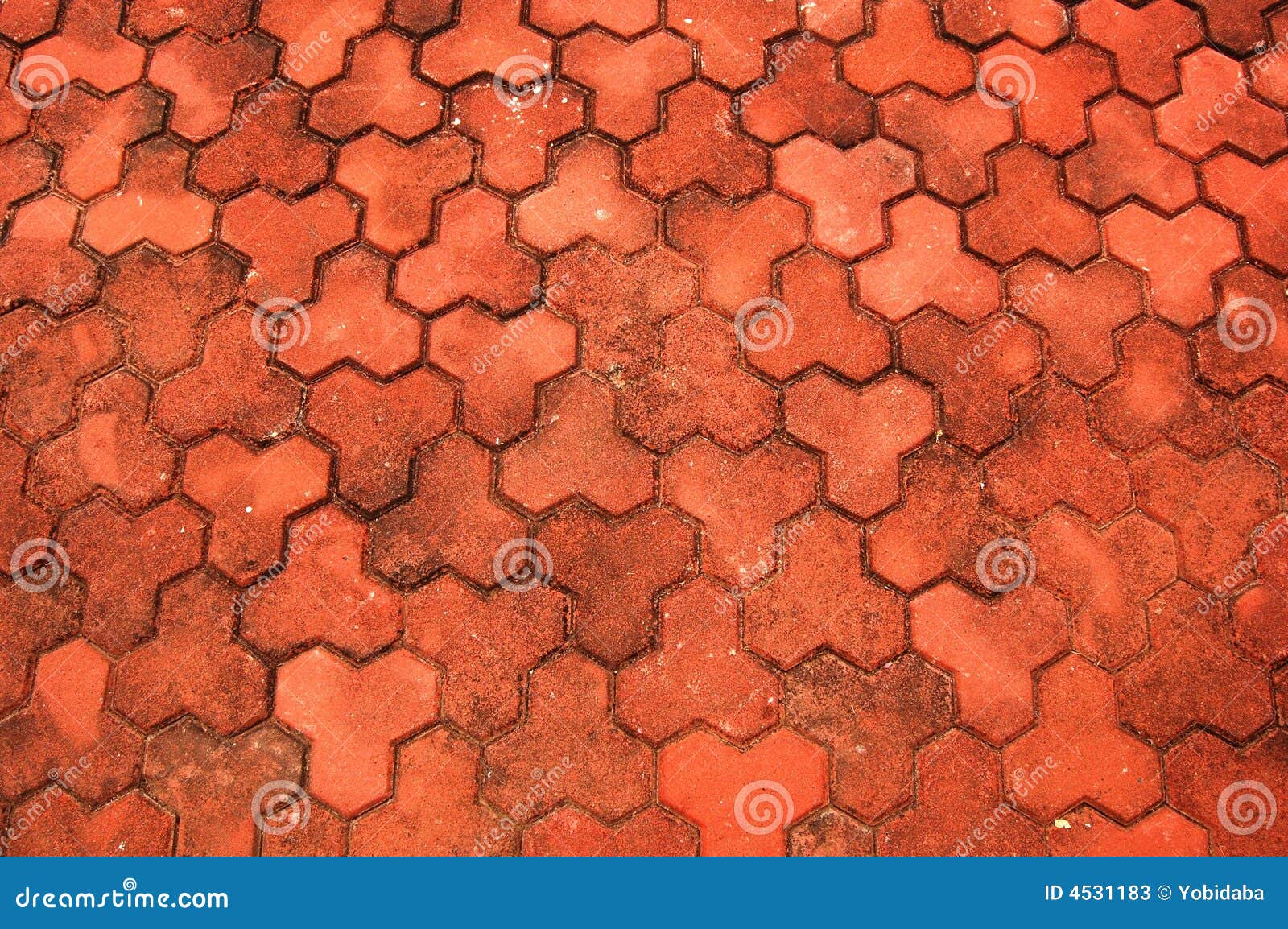 Red brick pavement stock image. Image of circle, boulevard - 4531183