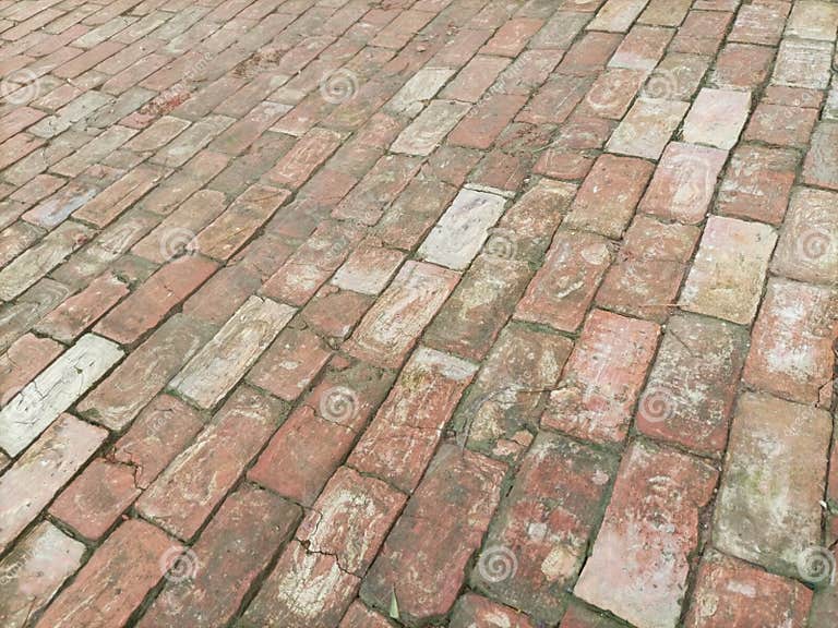 Red Brick Pavement Texture for Background Stock Photo - Image of design ...