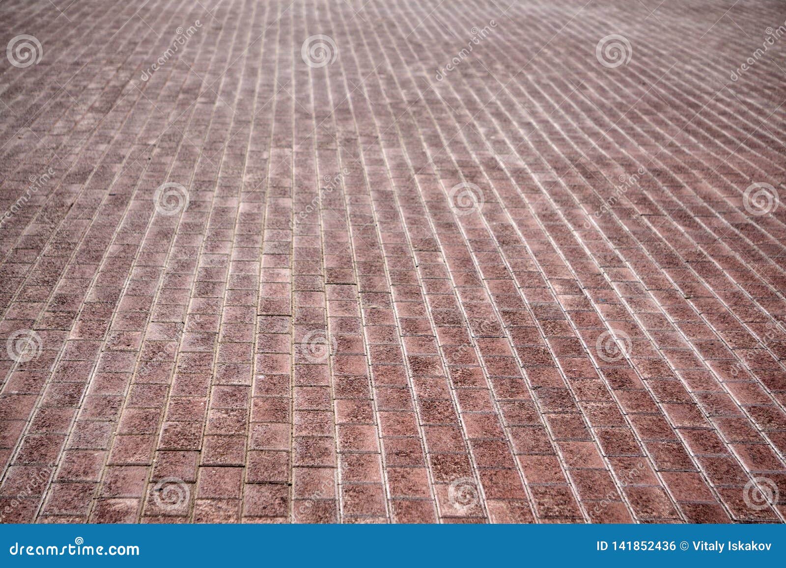 Red Brick Paving Stones on a Sidewalk Stock Photo - Image of floor ...