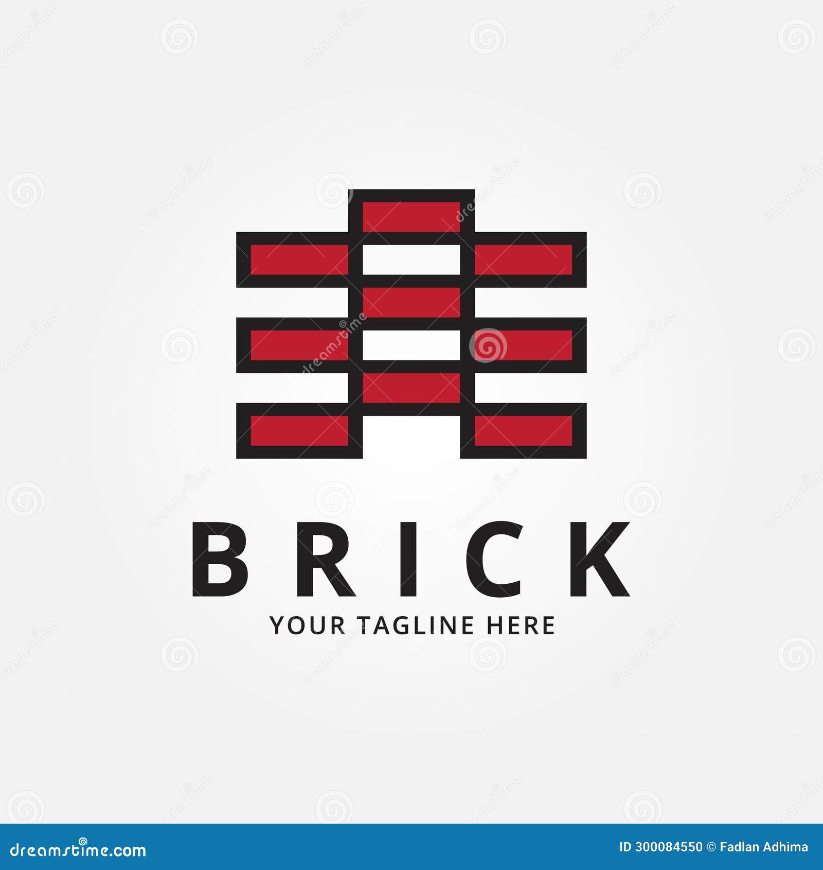 Red Brick, Pile and Stack Balance Bricks Logo Vector Illustration ...