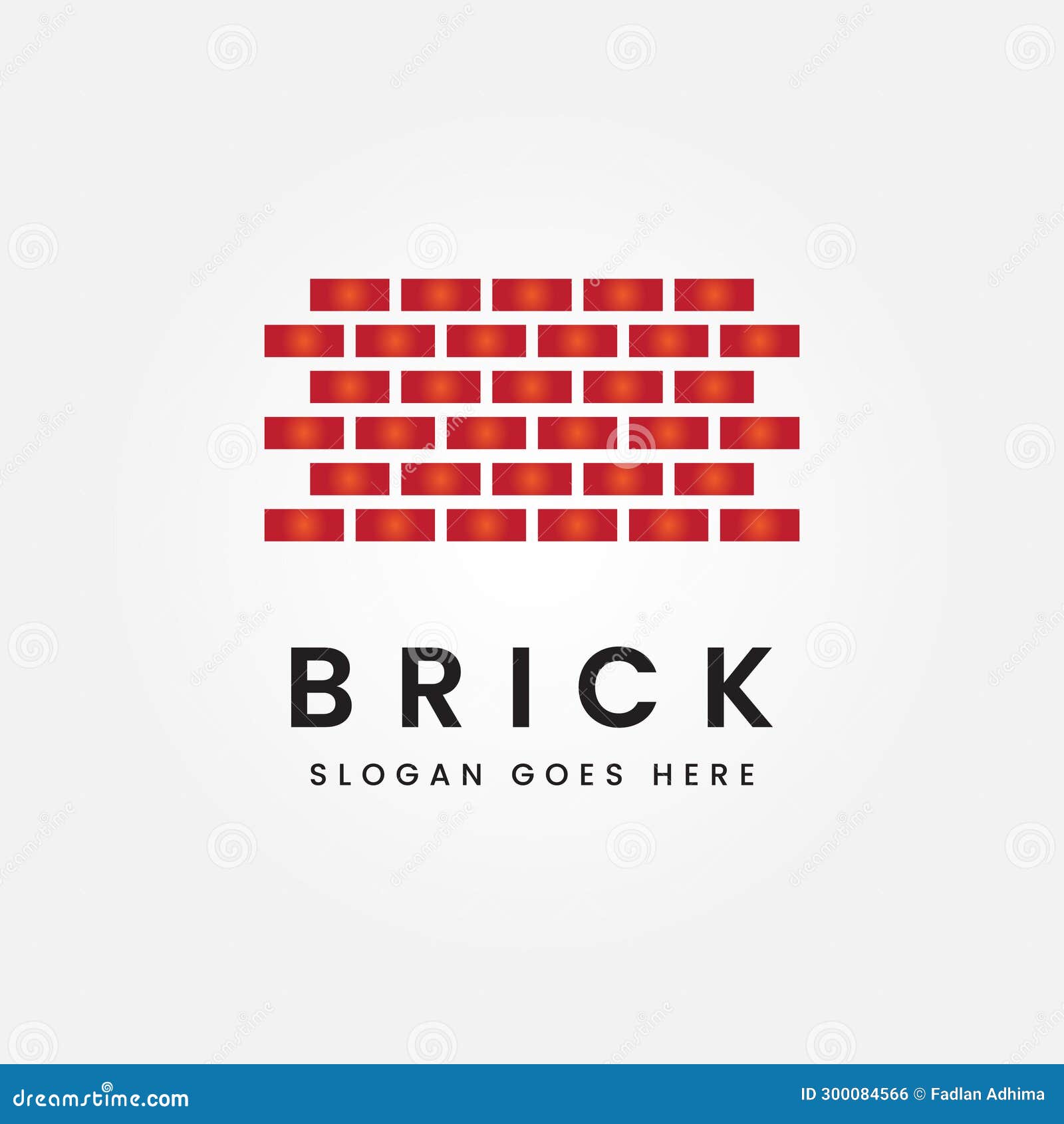 Red Brick, Pile and Stack Balance Bricks Logo Vector Illustration ...