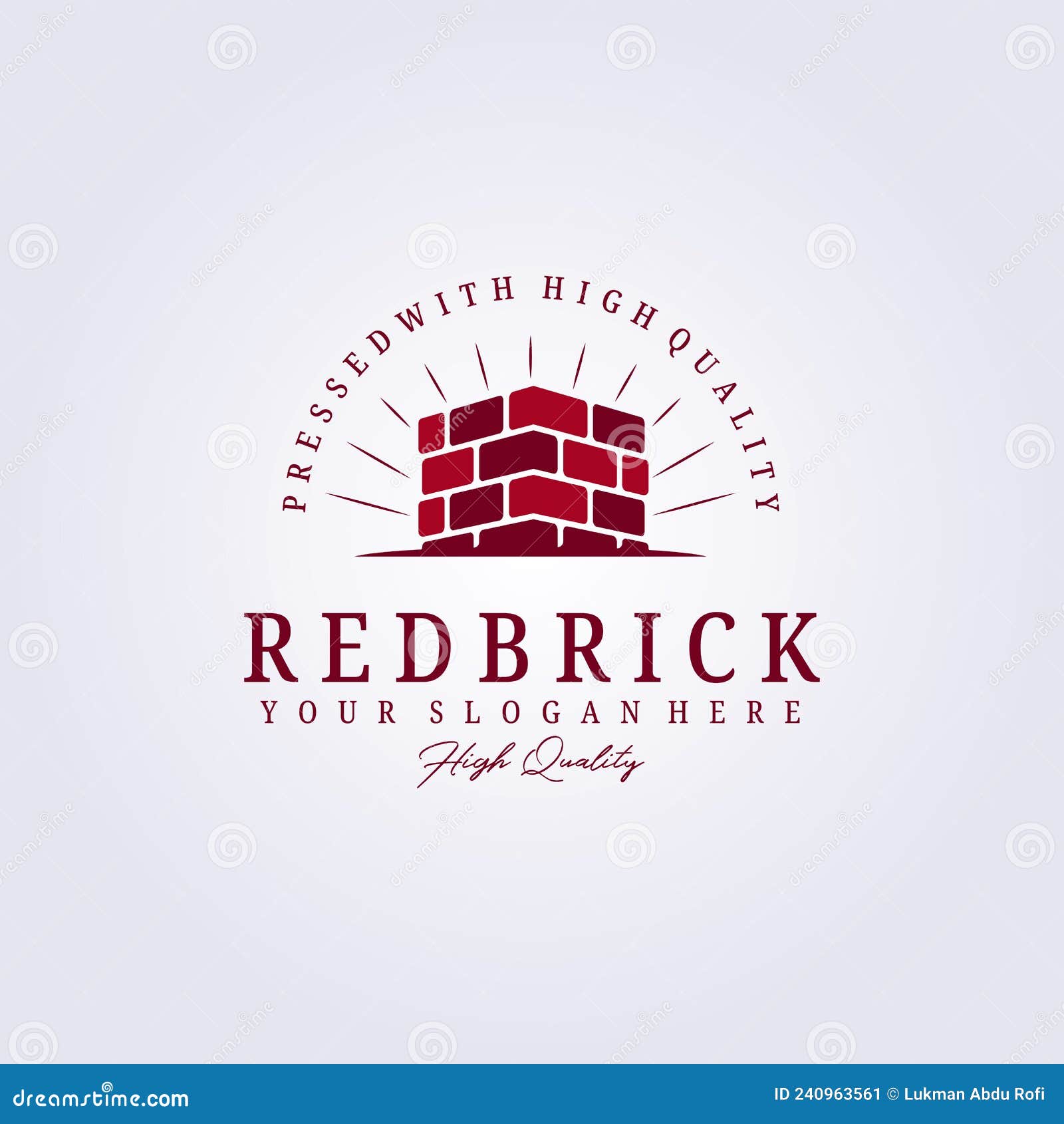 Red Brick, Pile and Stack Balance Brick Logo Vector Illustration Design ...