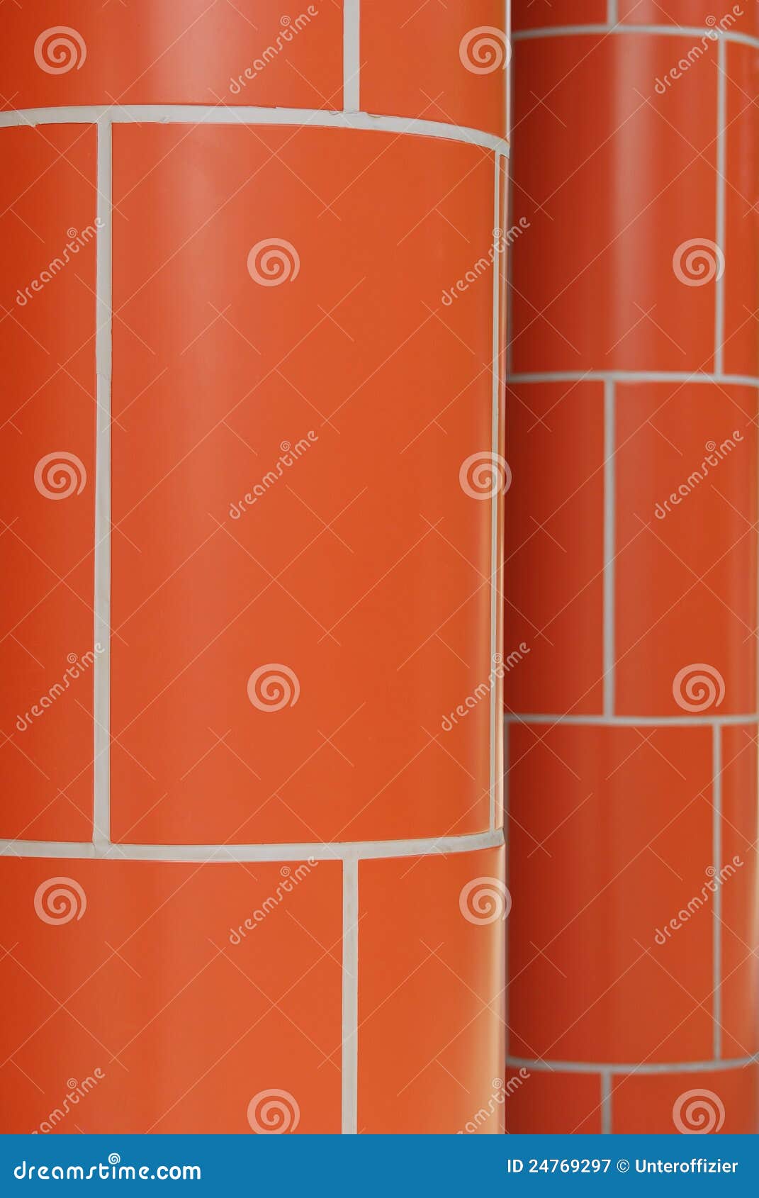 Red Brick Pillars stock image. Image of align, symmetry - 24769297