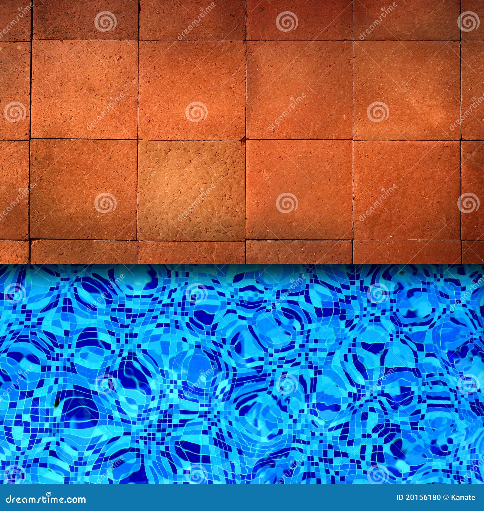 Red brick pool edge stock photo. Image of country, harmony - 20156180