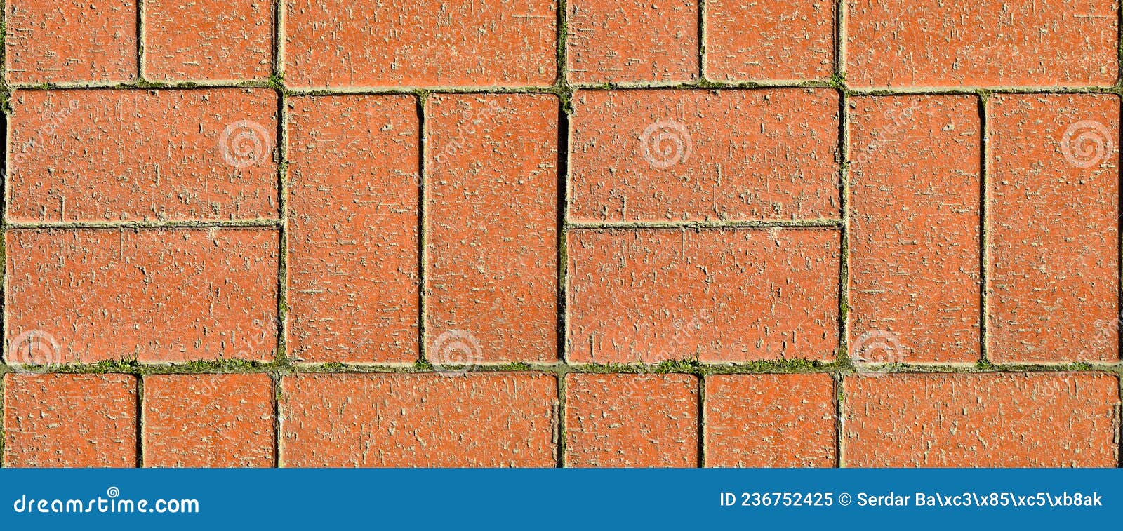 Red Brick Rectangular Paving Stone, Seamless Tiled Granite Stone Stock ...