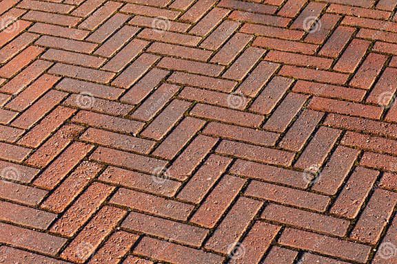 Red Brick Road Pavement, Background Texture Stock Photo - Image of ...