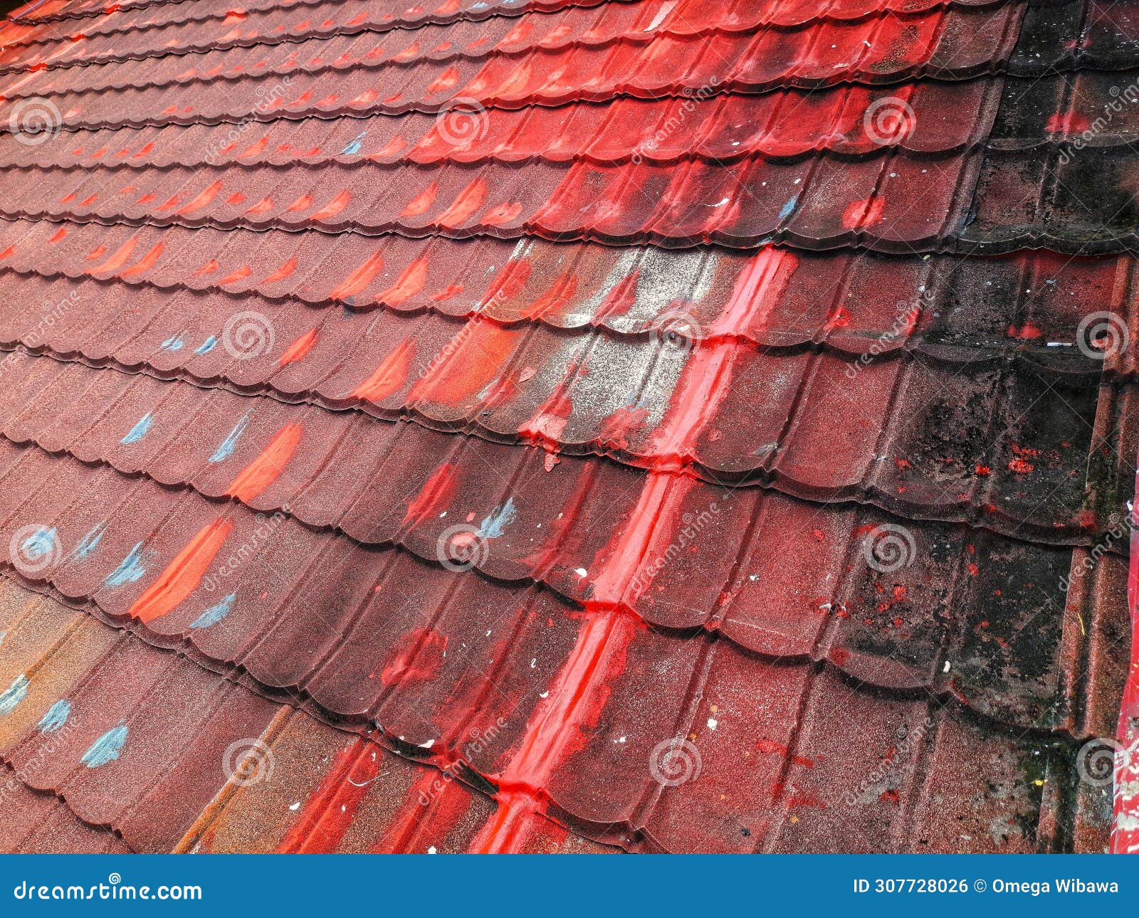 RED BRICK ROOFTOP stock photo. Image of houses, architecture - 307728026