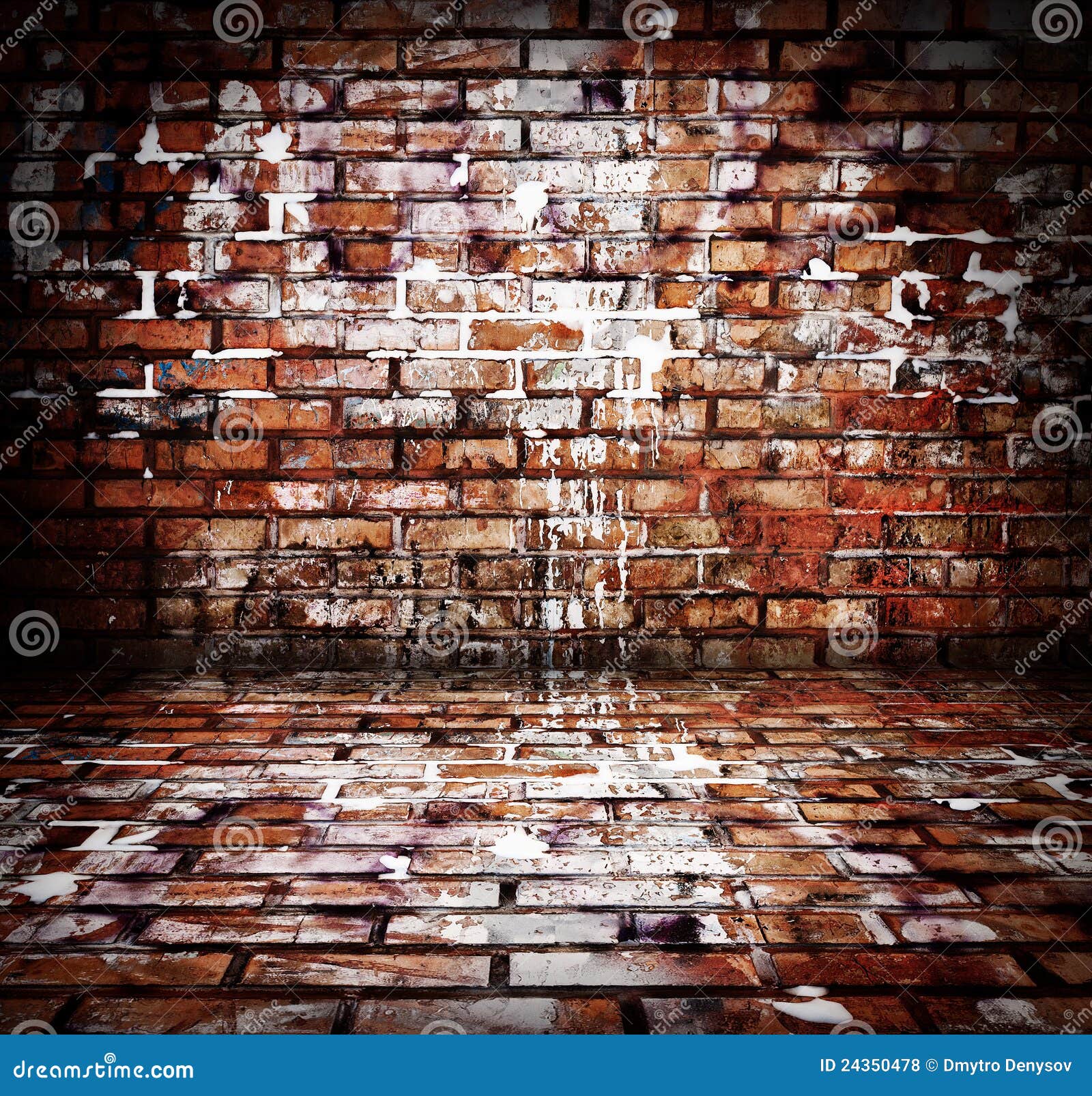 Red brick room stock photo. Image of orange, deep, interior - 24350478