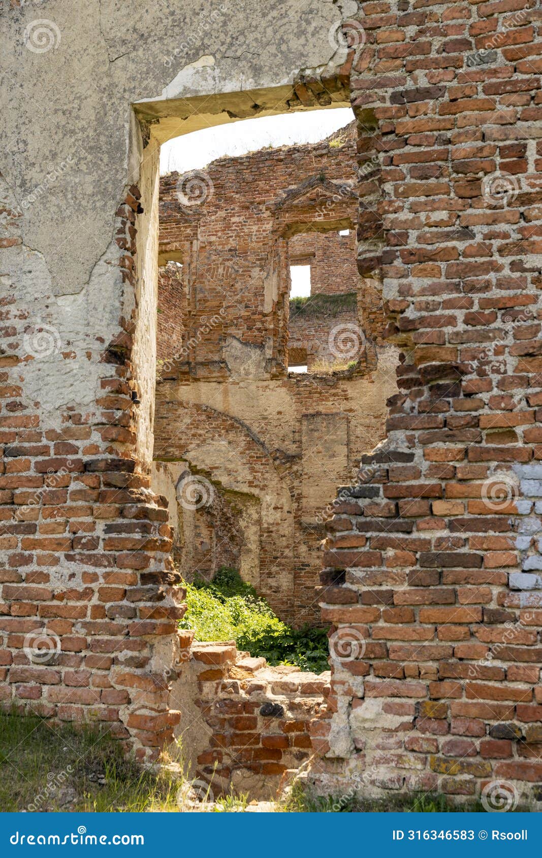 Damaged Red Bricks from the Wall of an Ancient Building Stock Image ...