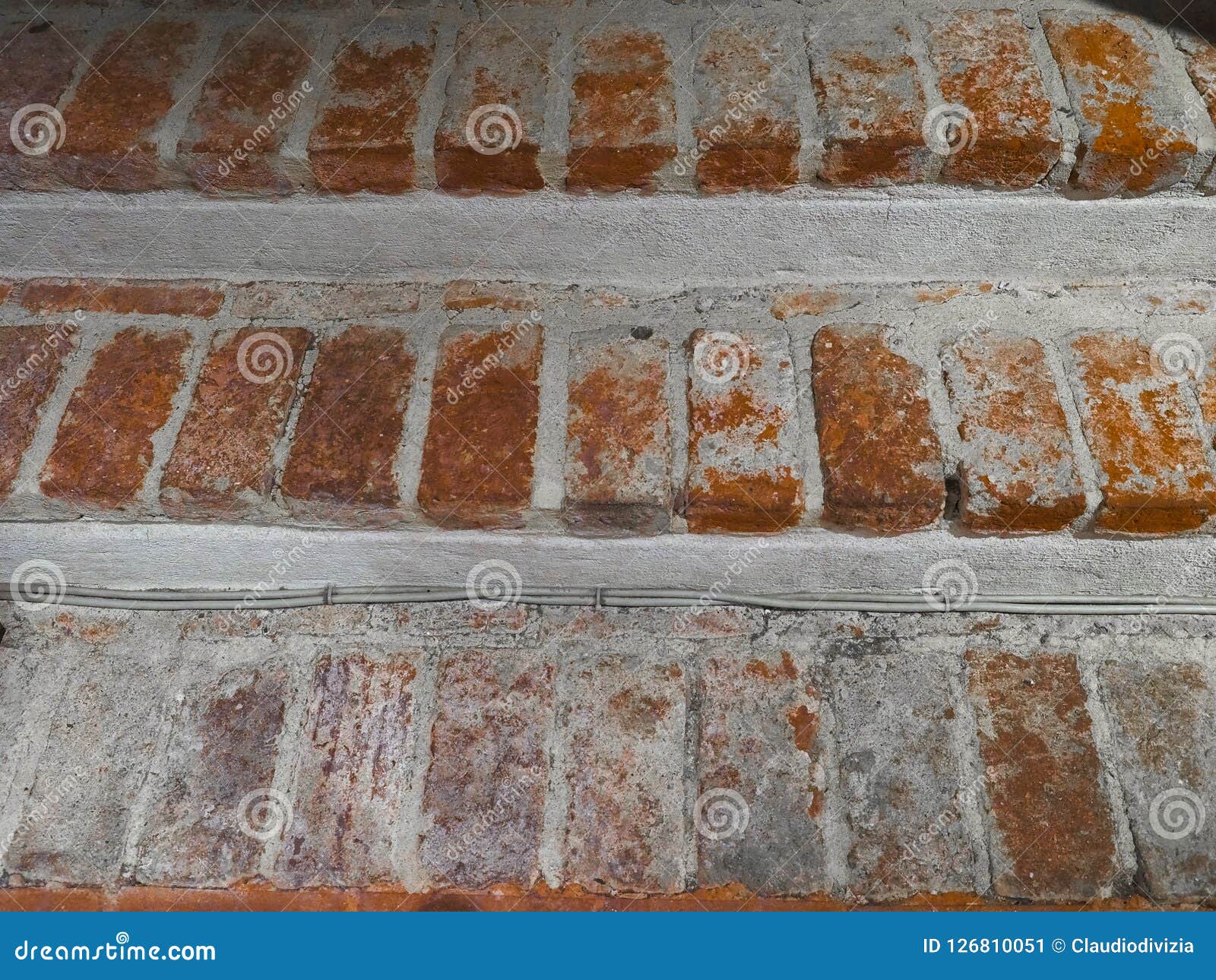 Red brick stair steps stock image. Image of brick, ancient - 126810051