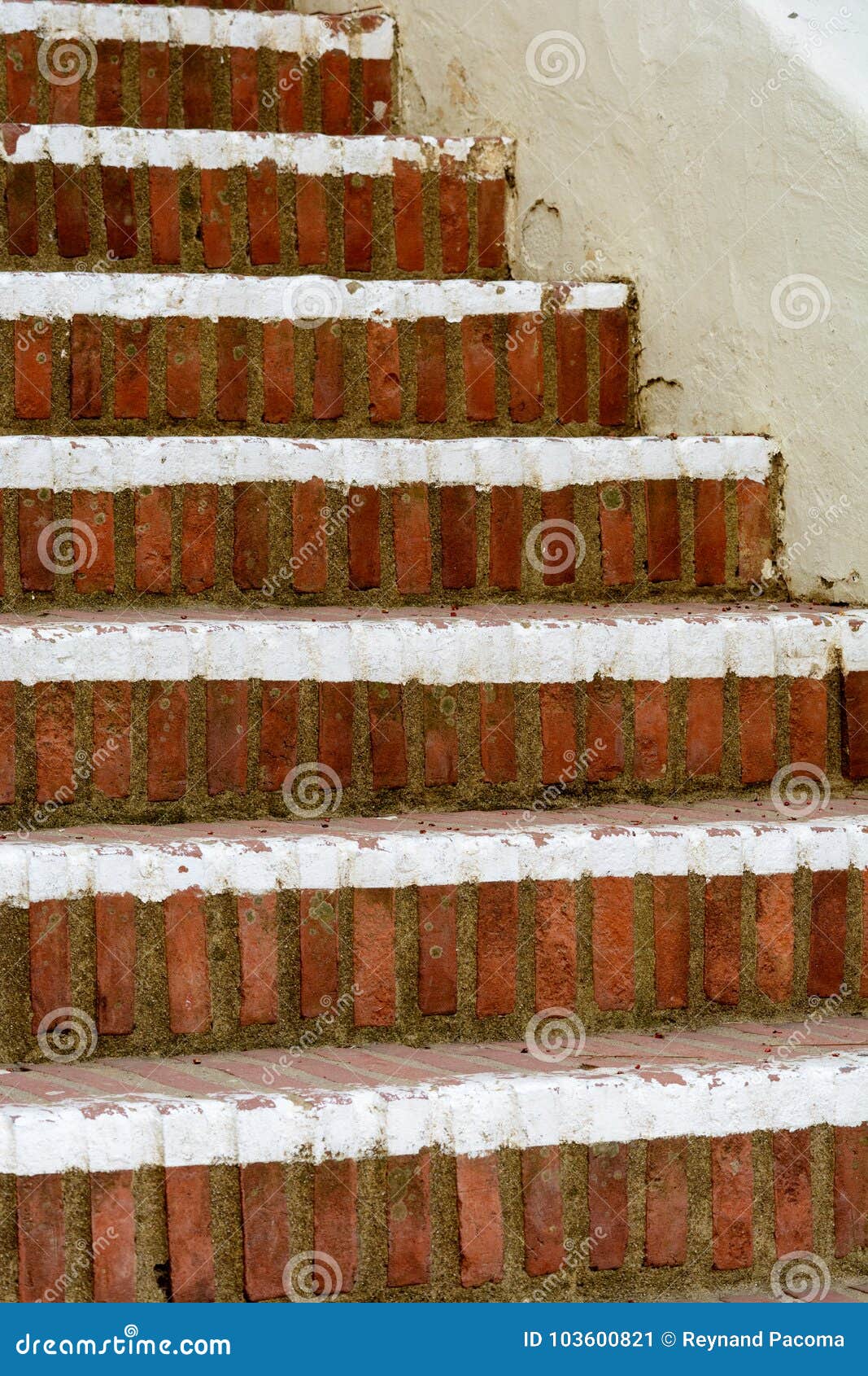 Brick Staircase Stucco Building Stock Image - Image of ornamental ...