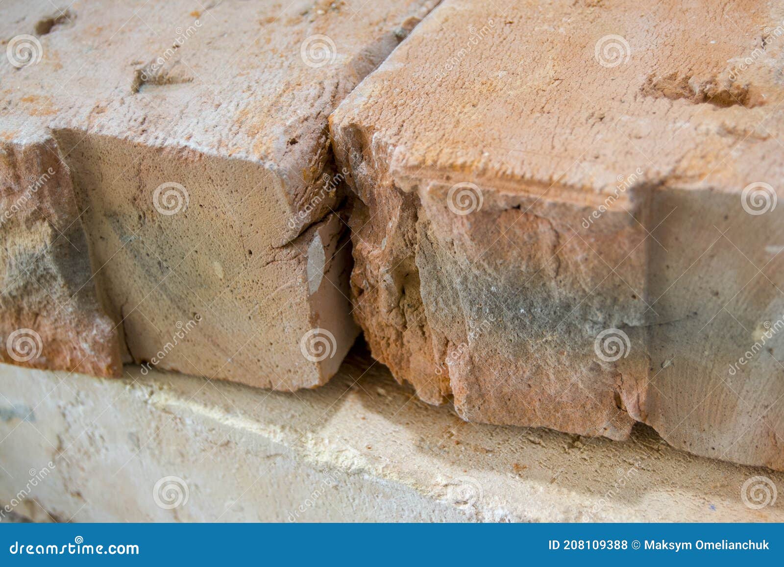 Red Brick Standing on Top of Each Other Stock Photo - Image of ...