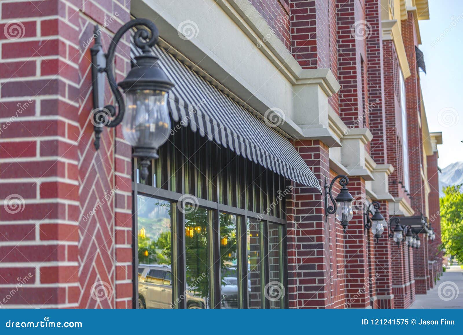 Red Brick on Store Fronts of Provo Stock Image - Image of brick ...