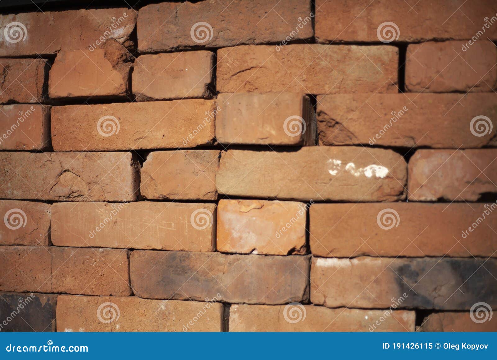 Red brick in the sunlight. stock image. Image of sunlight - 191426115