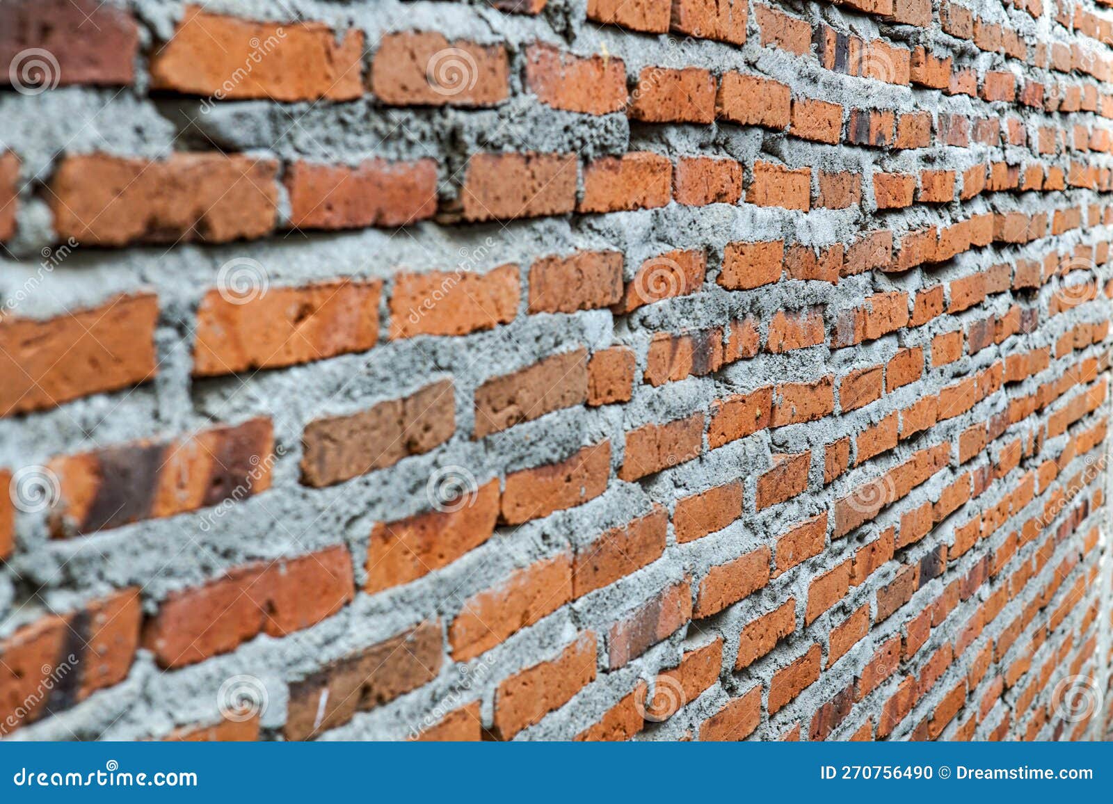 Clay Brick Pattern Taken from a Side Angle Stock Photo - Image of side ...