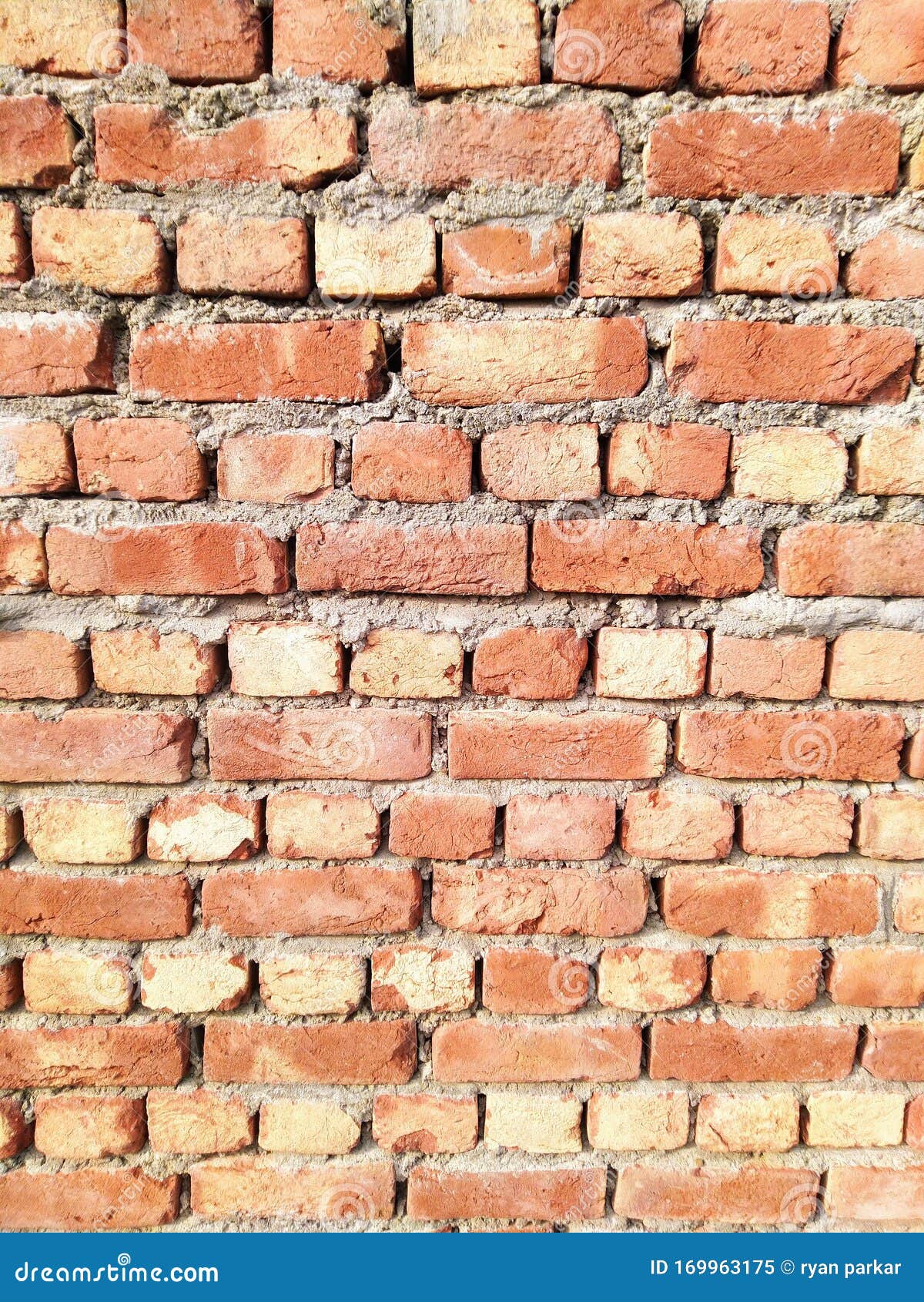 Red Brick Texture in Bright Light Stock Image - Image of bright, brick ...