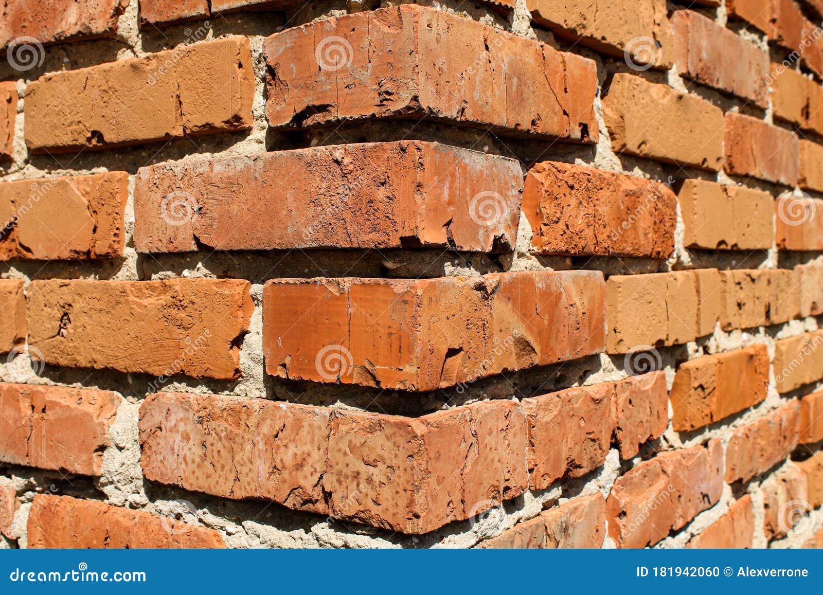 Red Brick Texture. Red Brick Corner. Stock Photo - Image of aged ...