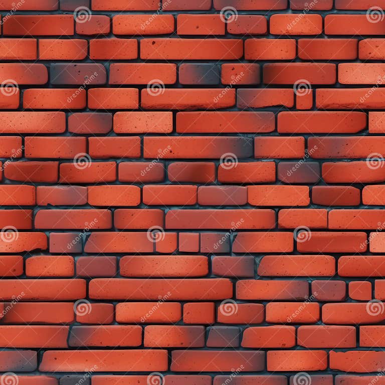 Red Brick Texture. Tile Seamless Background. Generative AI Stock ...