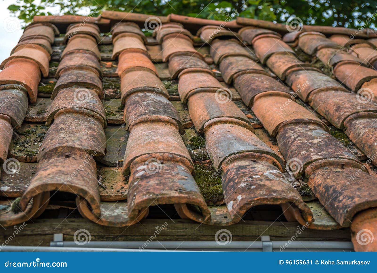 Red Brick Tile Roof Texture Useful As a Background Stock Image - Image ...
