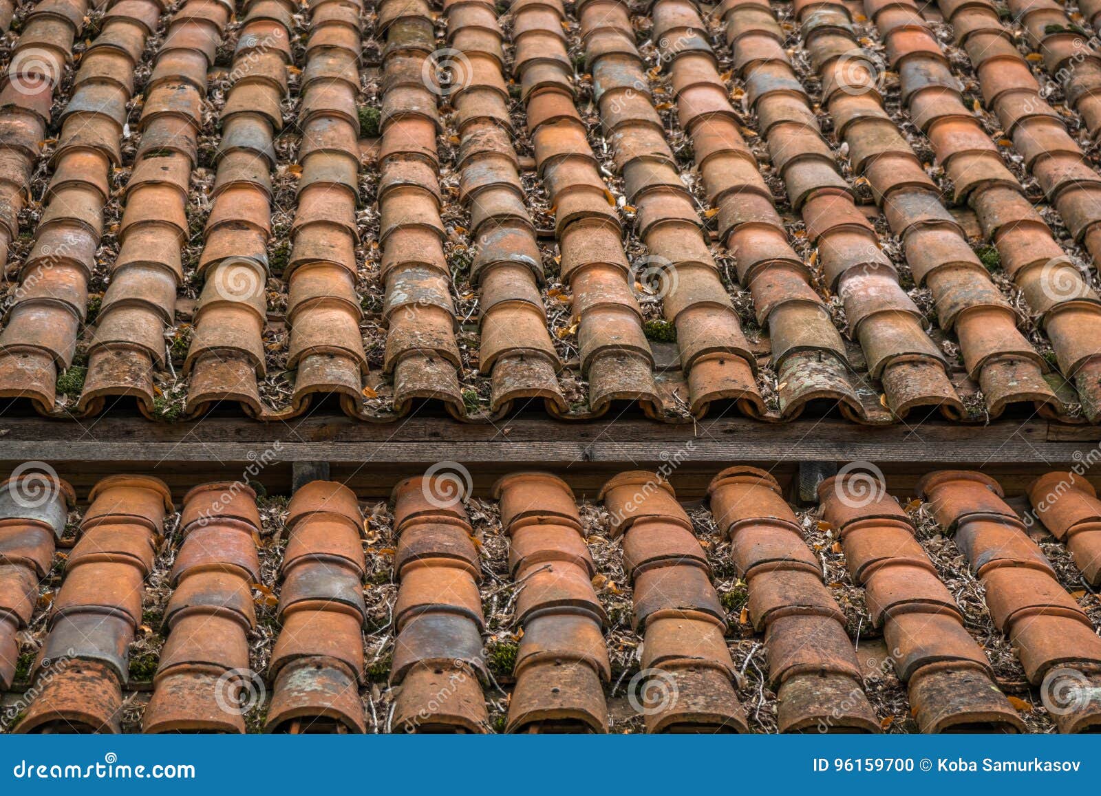 Red Brick Tile Roof Texture Useful As a Background Stock Photo - Image ...