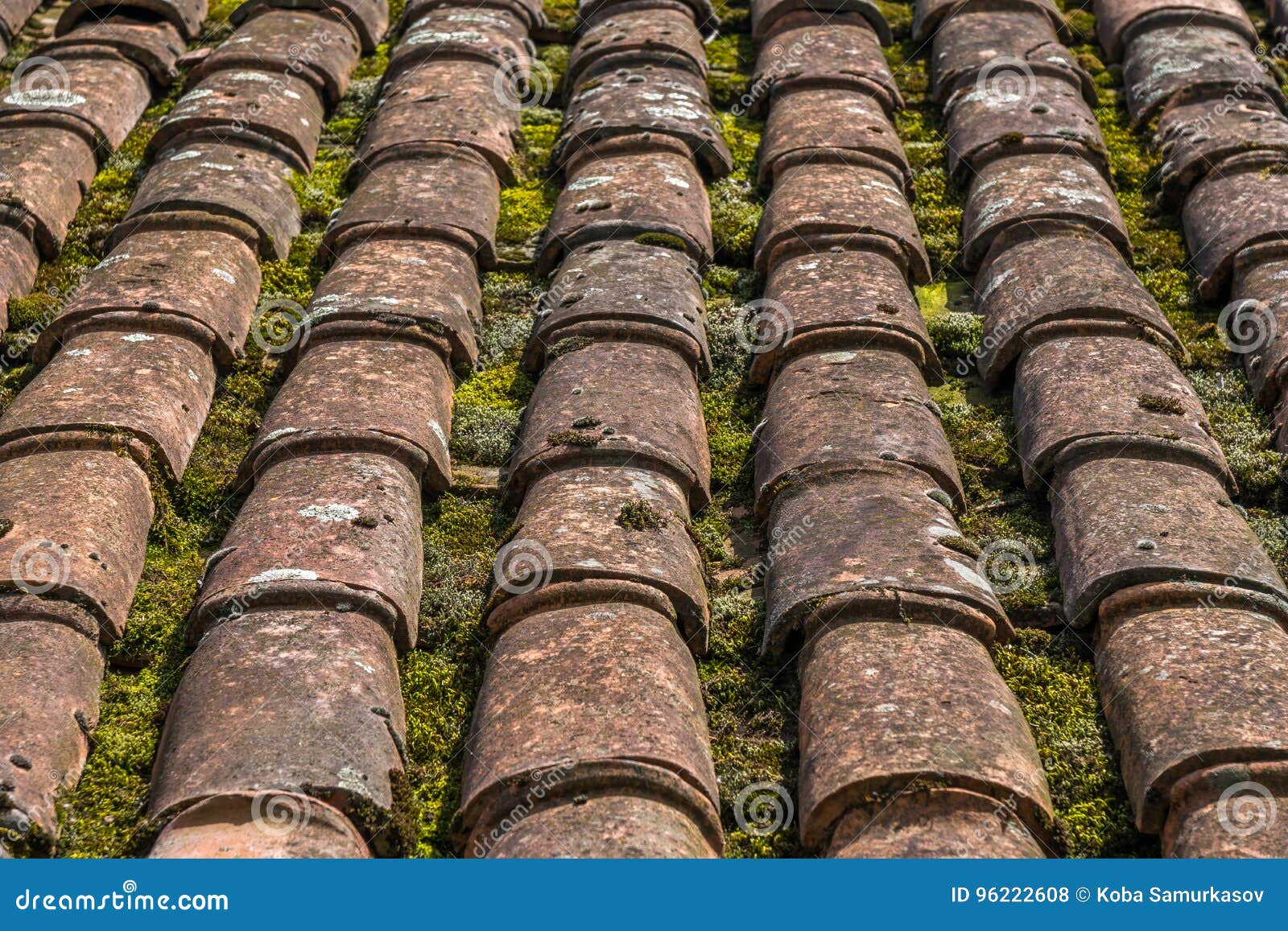 Red Brick Tile Roof Texture Useful As a Background Stock Photo - Image ...