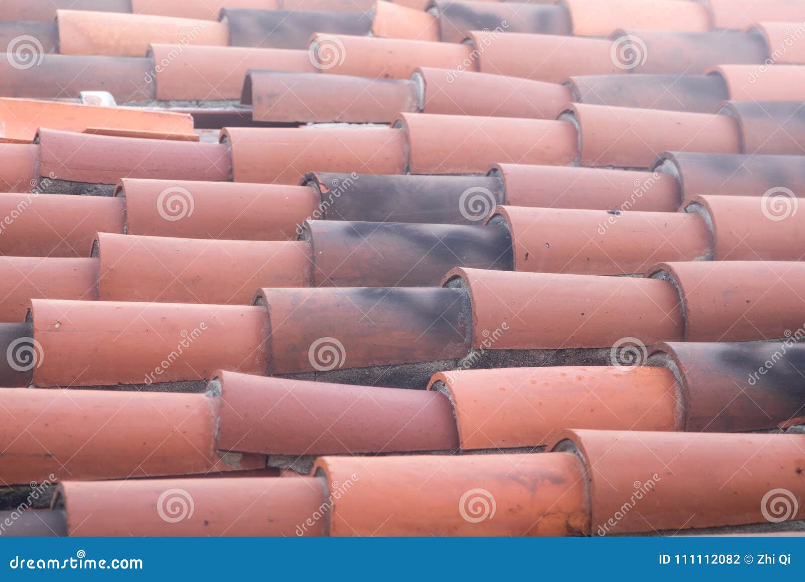 Red Brick Tiles on the Roof Stock Photo - Image of color, home: 111112082
