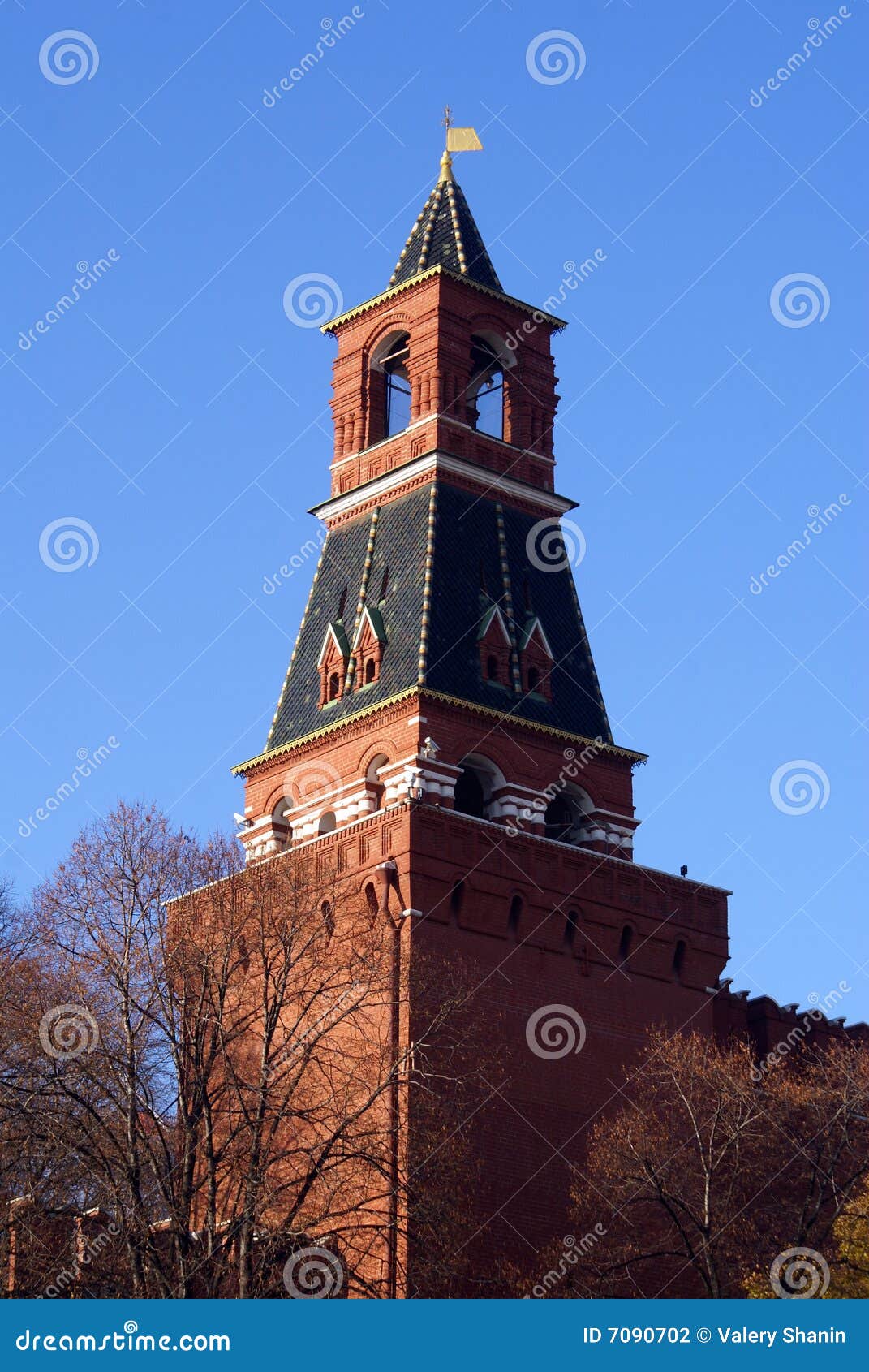 Red brick tower stock photo. Image of soviet, tower, granite - 7090702