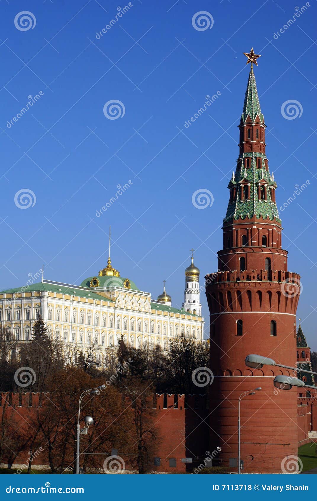 Red brick tower in Moscow stock photo. Image of president - 7113718