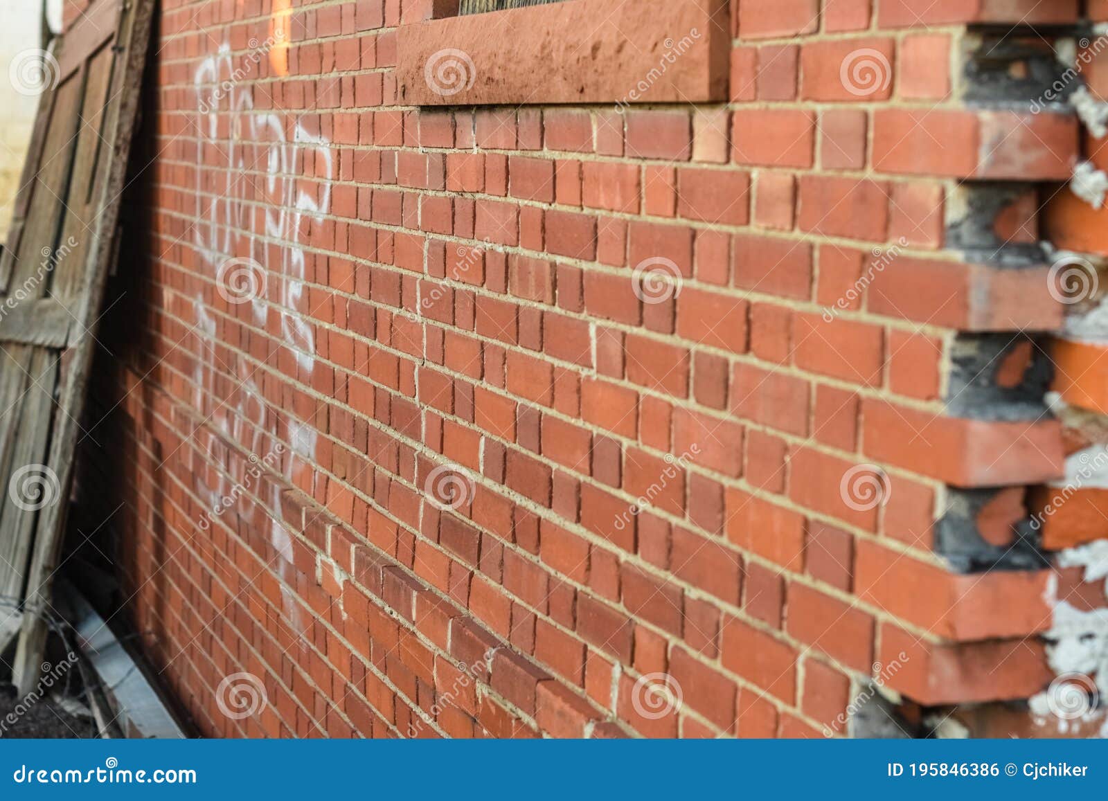 Brick Wall Graffiti Hopeful Positive Stock Photo - Image of rustic ...