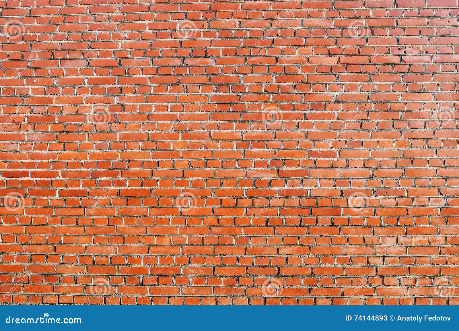 Red Brick Wall As Background. Front View Stock Image - Image of block ...