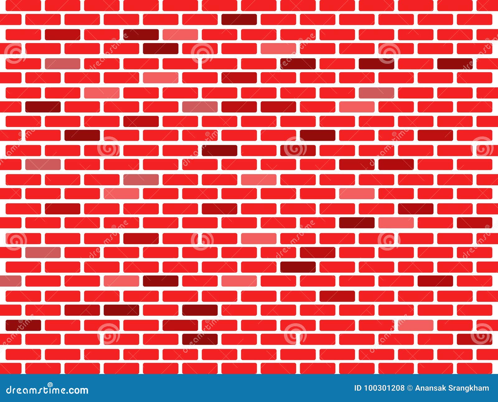 Red brick wall background stock illustration. Illustration of seamless ...