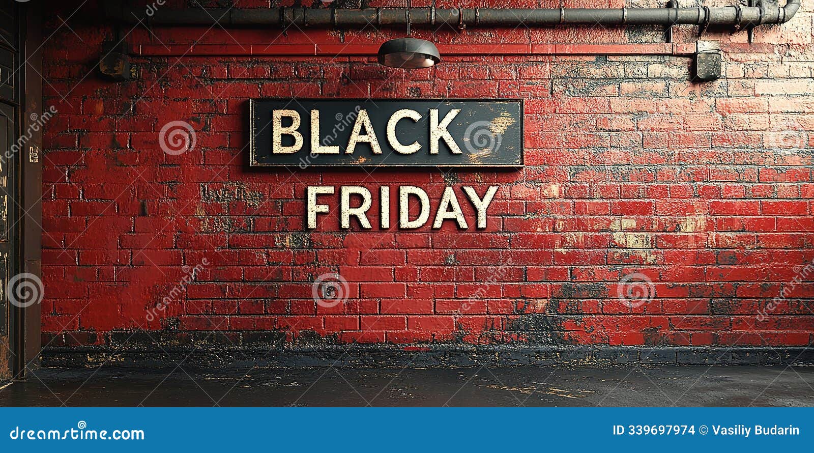 Red Brick Wall with Black Lettering BLACK FRIDAY. Sales Concept Stock ...