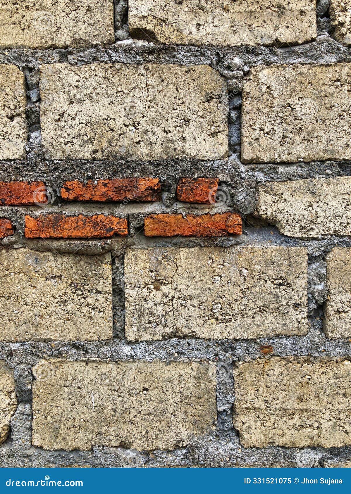Red Brick Wall and Brown Bricks Form a Pattern Stock Image - Image of ...