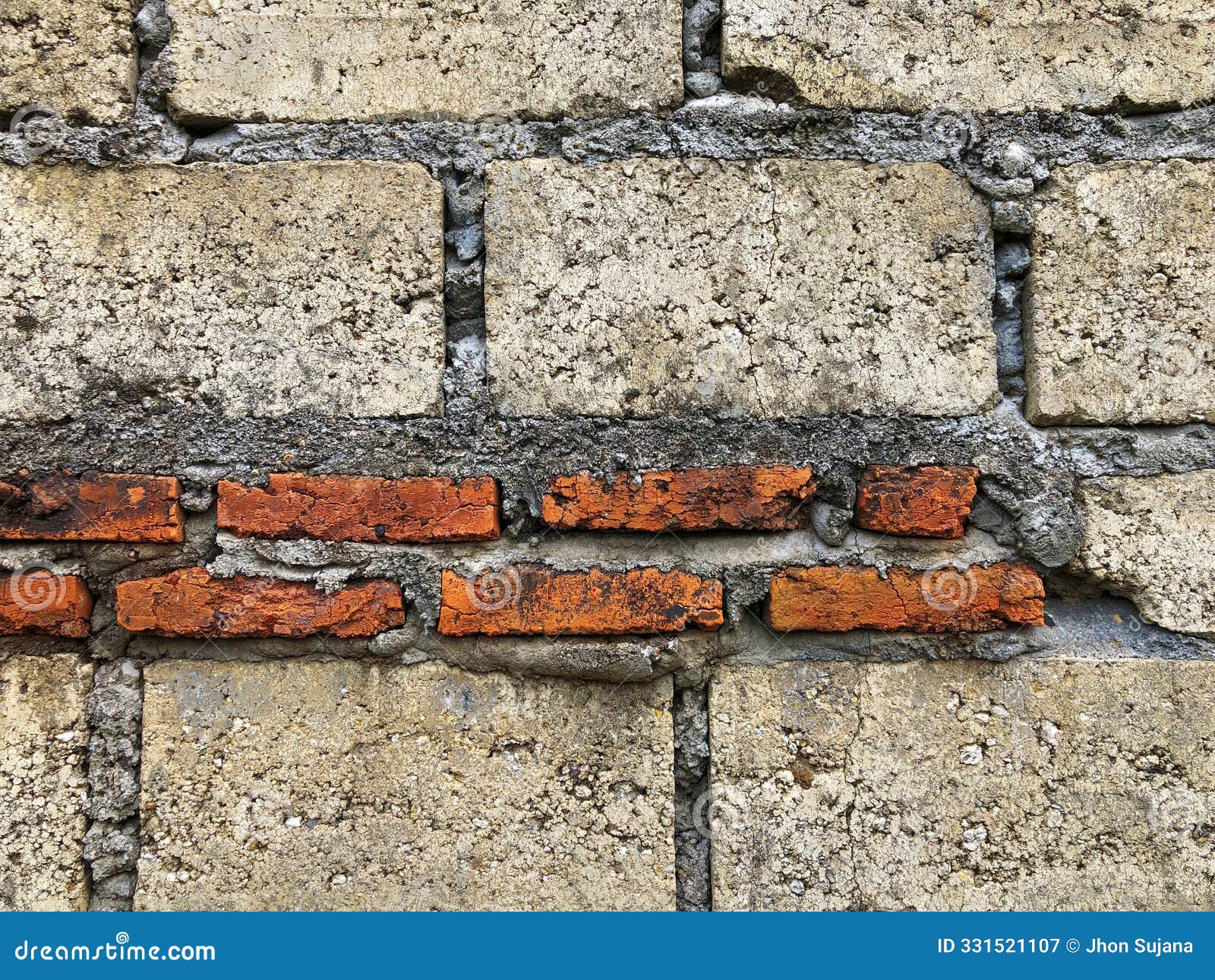 Red Brick Wall and Brown Bricks Form a Pattern Stock Image - Image of ...
