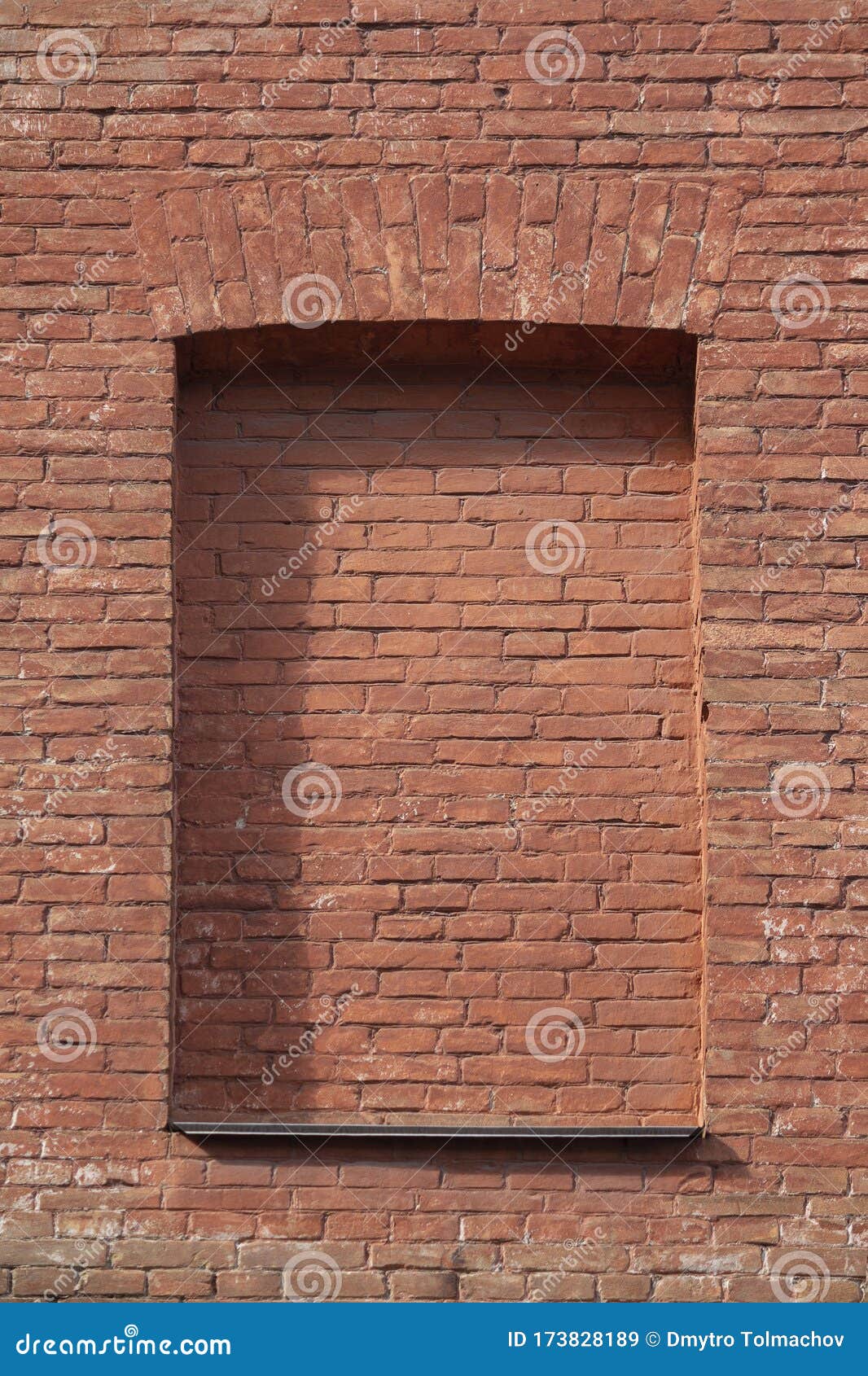 Red Brick Wall with Closed Windows Stock Image - Image of brown ...