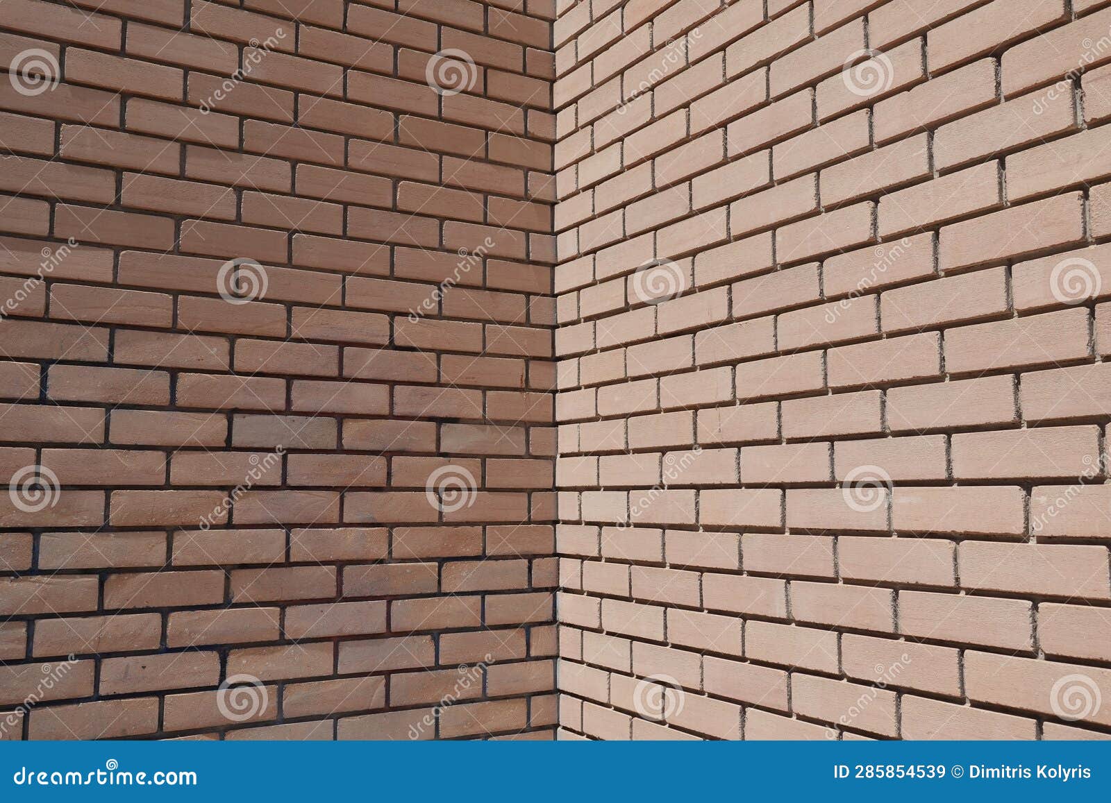 Red Brick Wall Corner Building Masonry Architectural Detail Background ...