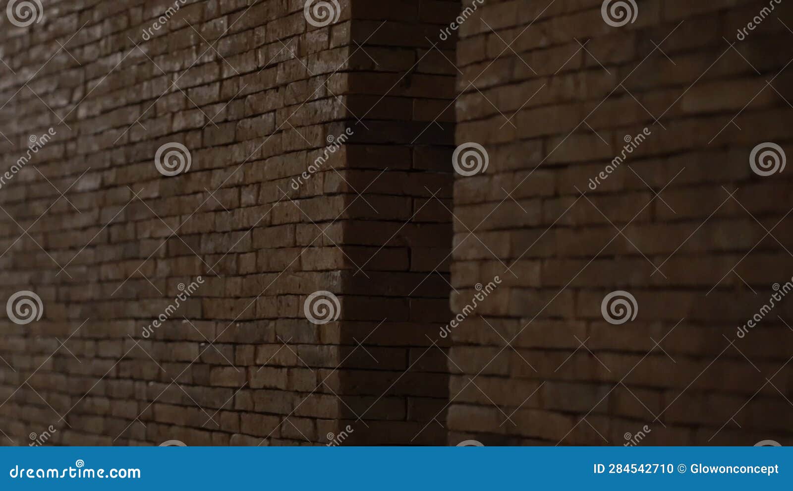 Red Brick Wall Facade in the Night Evening Water Reflection Texture on ...