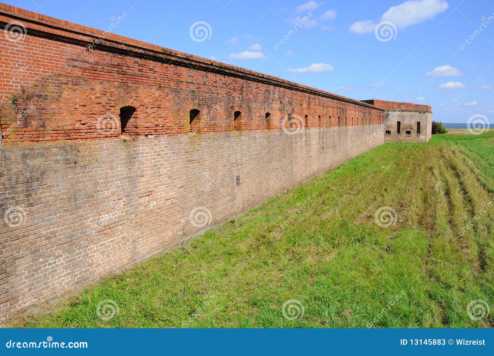 Red Brick Wall of Fort Clinch Stock Image - Image of wall, amelia: 13145883