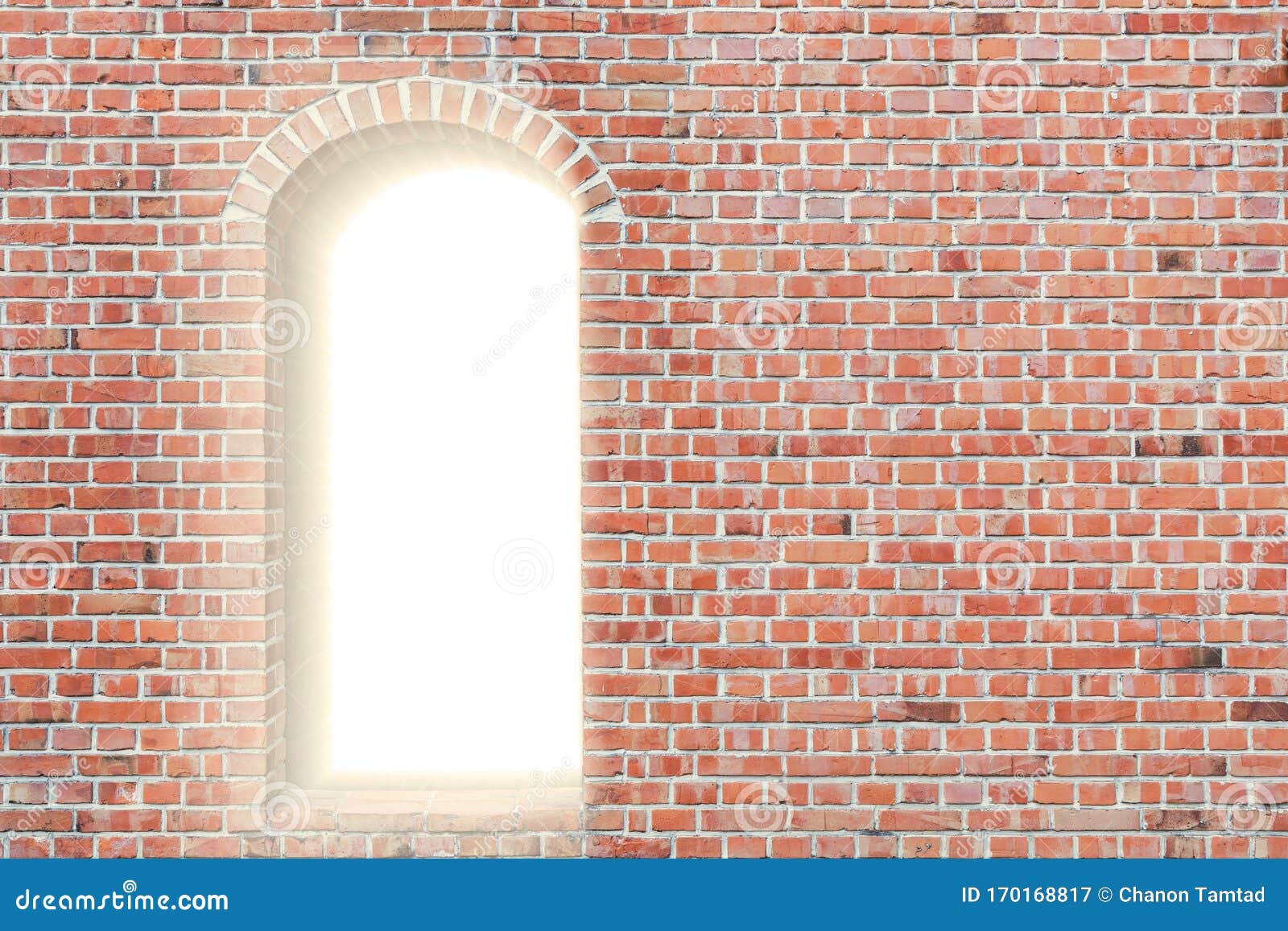 Red Brick Wall with Glowing Light Stock Image - Image of brickwall ...